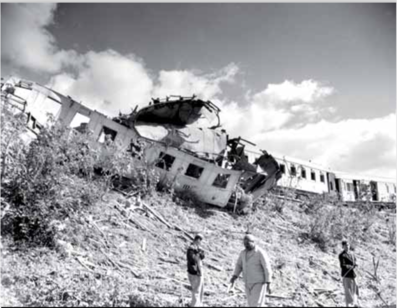 Railway attack on British troops - 1948 - Standing Well Back